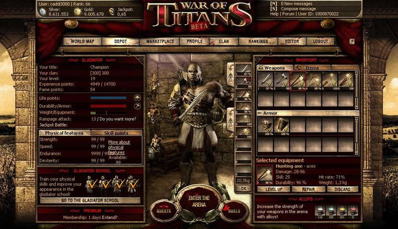 War of Titans | 3D Browsergame War of Titans online spielen